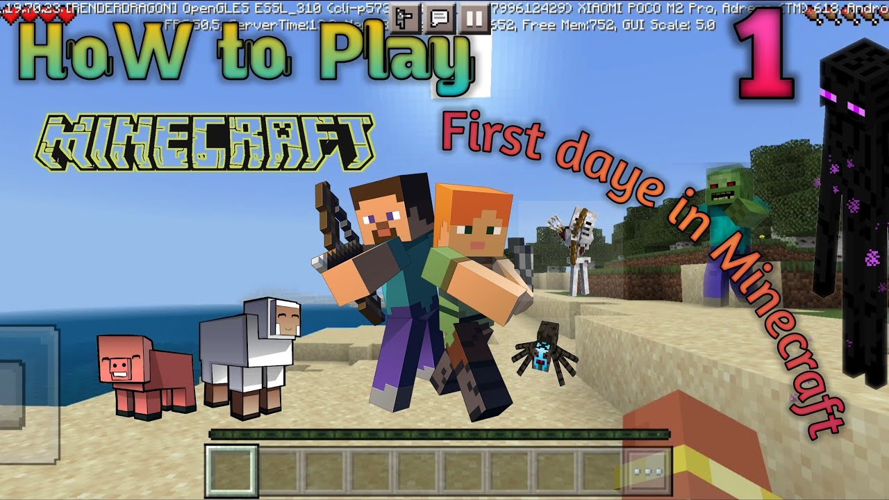 MINECRAFT Kese Khele. First day in Minecraft. Minecraft survival ...