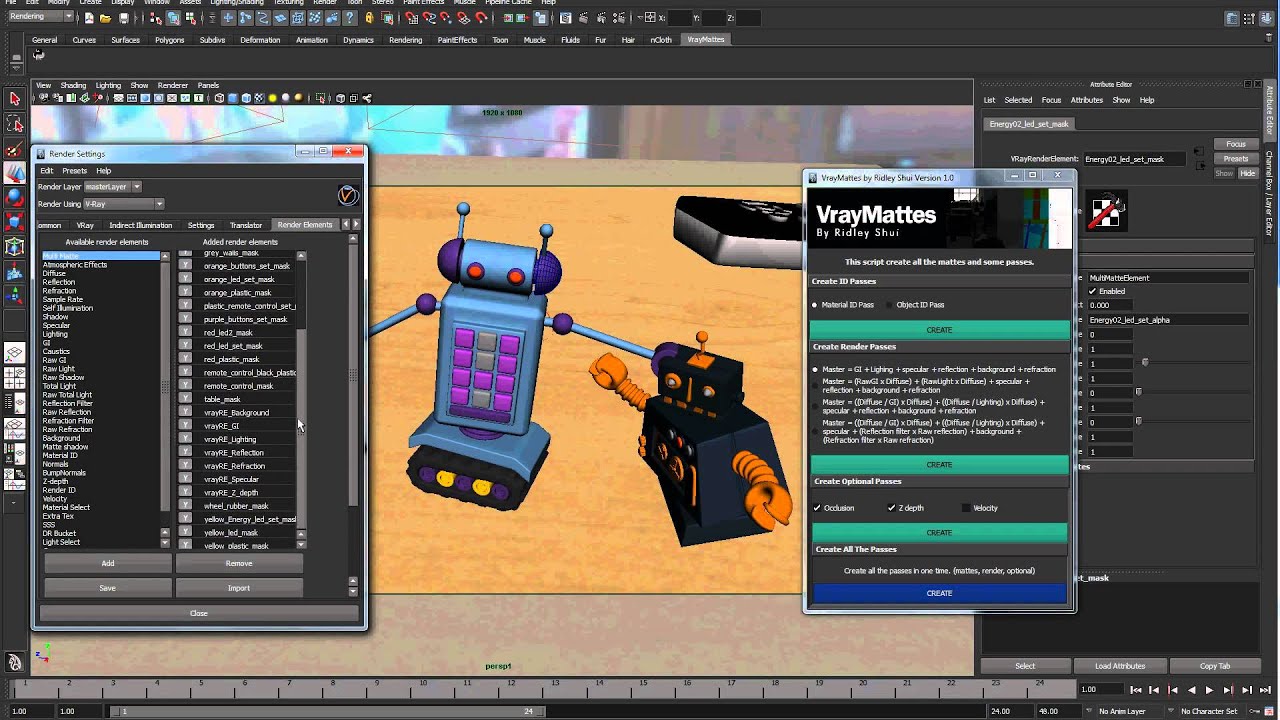 Vray Mattes from Materials or Objects by Ridley Shui - YouTube