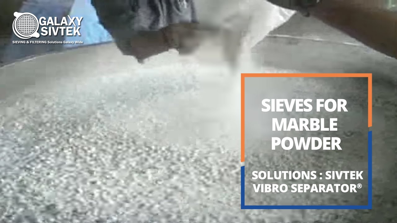Vibratory Sieves (Sivtek Vibro Separator) for Marble Powder - YouTube