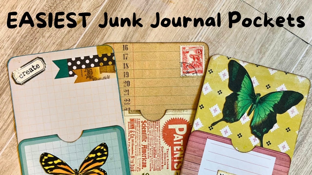EASY and Basic Junk Journal Pockets | Junk Journal Ideas | - YouTube