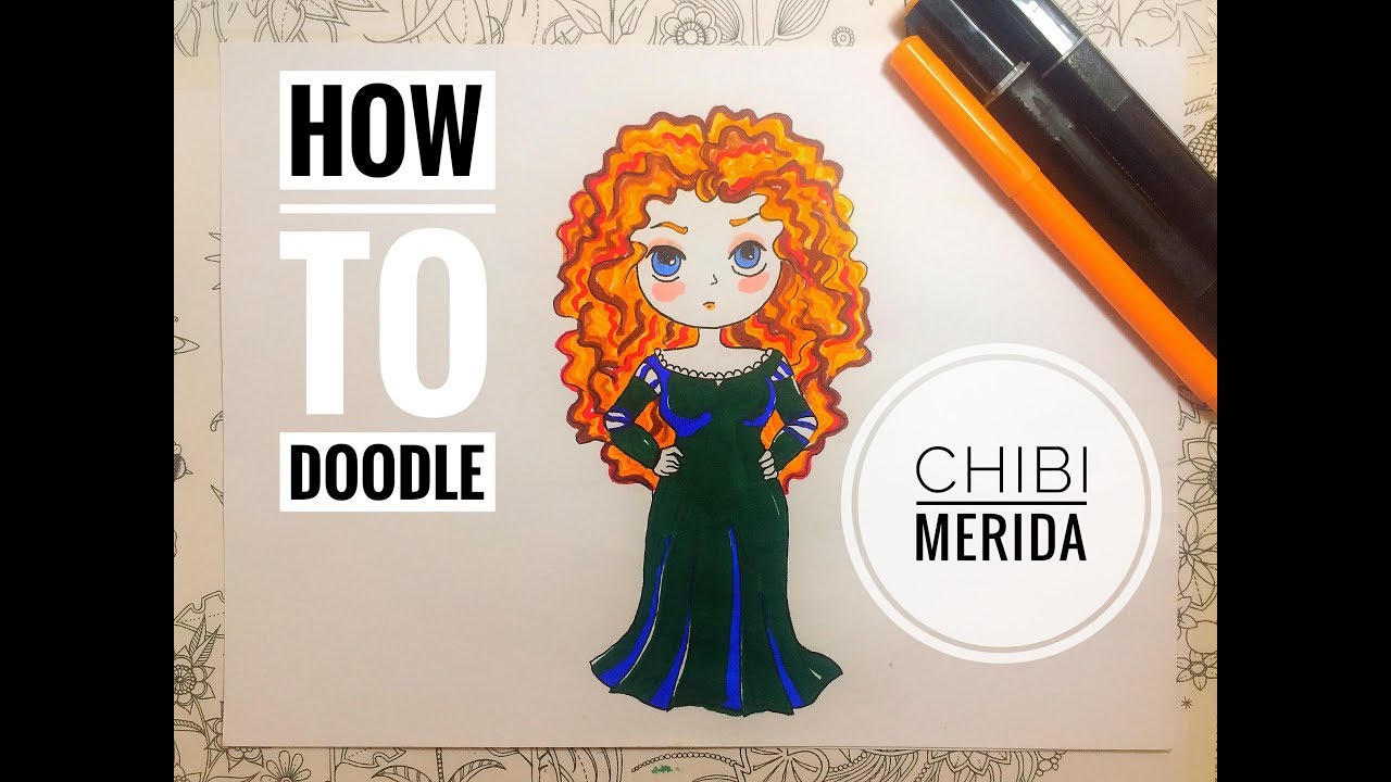 How to Draw or Doodle Easy MERIDA | Brave - YouTube