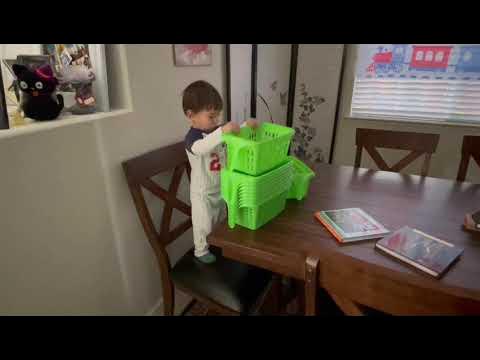 stacking and unstacking bins - YouTube