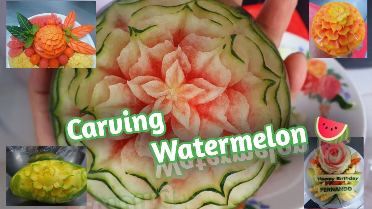 Easy Watermelon Carving to make at Home | Fruit Carving for Beginners # ...