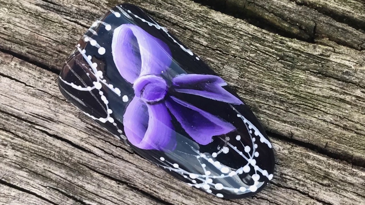 Elegant One Stroke Bow using Acrylic Paint - YouTube