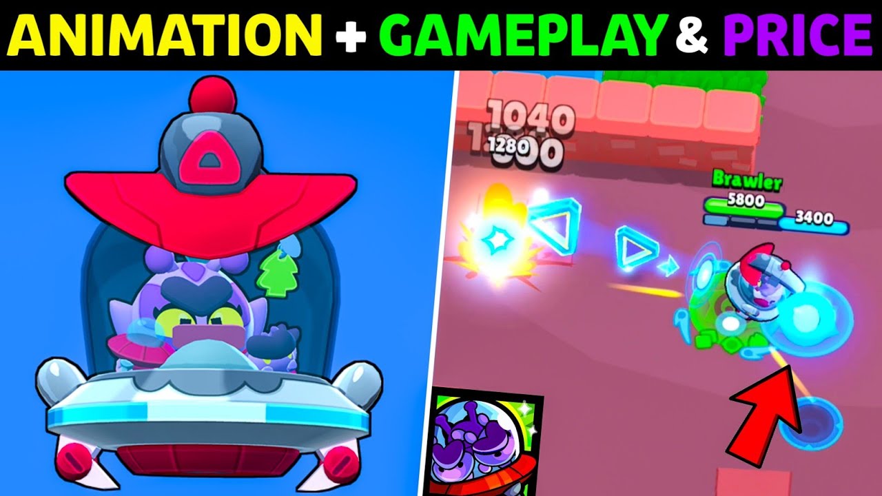 BRAWL STARS STAR EXTRATERRESTRIAL EVE GAMEPLAY, ANIMATION, COST, PIN ...