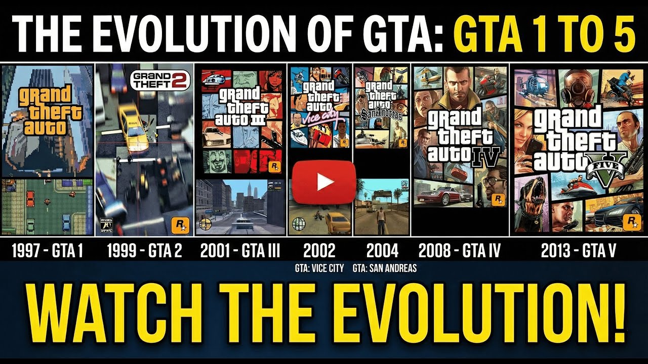 GTA Graphics Evolution – From Pixels to 4K - YouTube