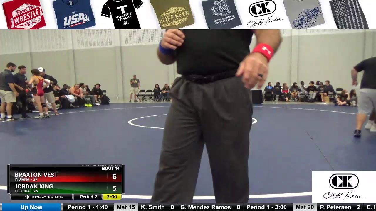 Mat 4 100 Braxton Vest Indiana Vs Jordan King Florida - YouTube