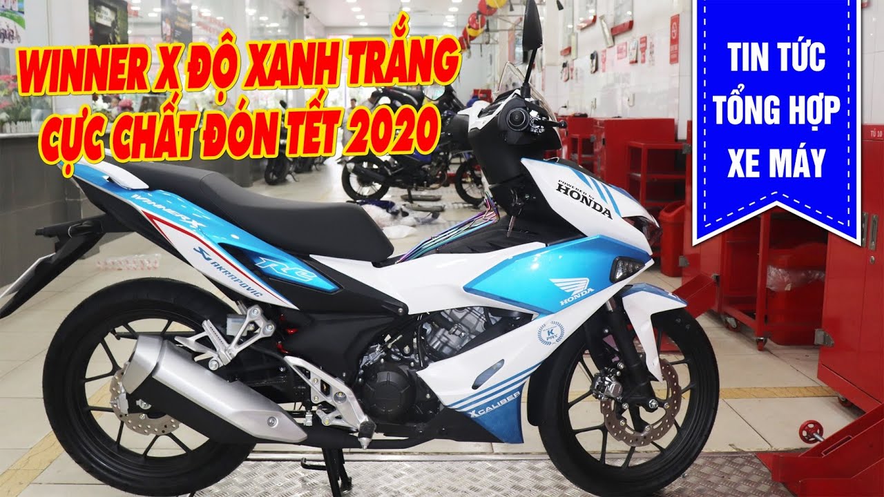 Honda Winner X 2020 Độ Cực Chất Màu " Trắng Xanh " Đón Tết - YouTube