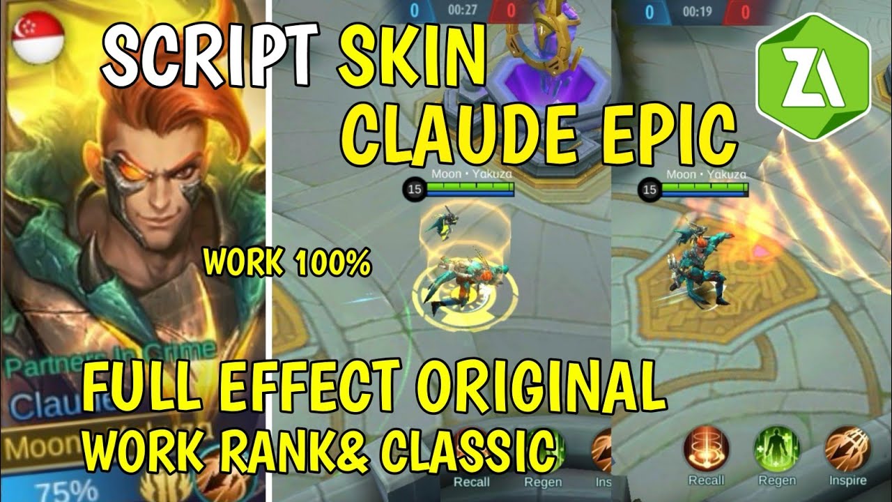 NEW UPDATE!!! SCR1PT SKIN CLAUDE EPIC FULL EFFECT | VERSI ZARCHIVER ...