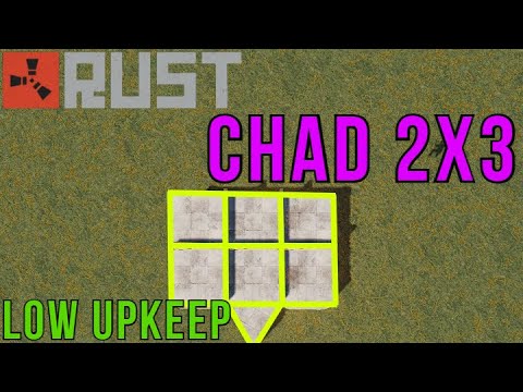 Rust Chad 2x3 Base 2-8 Players - Low Upkeep 110 Rows of Storage - YouTube