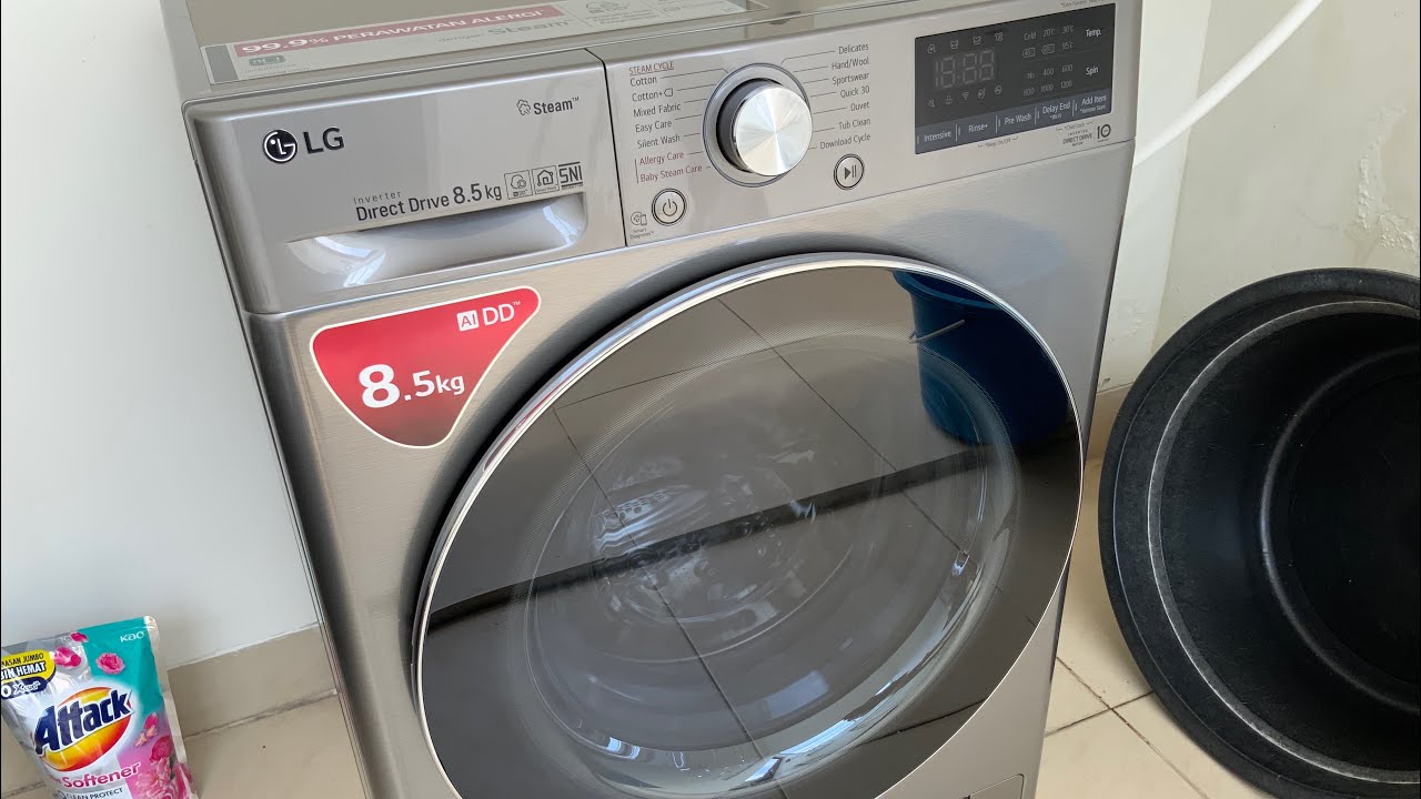 [REVIEW ] MESIN CUCI LG FV1285S3VS Front Loading - YouTube