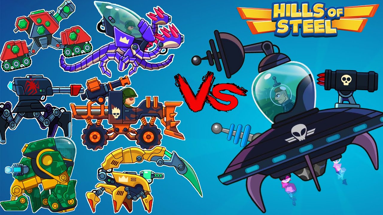 😱😍BOSS OVERLORD vs ALL 17 TANKS of MAX LEVEL in Hills of Steel ...