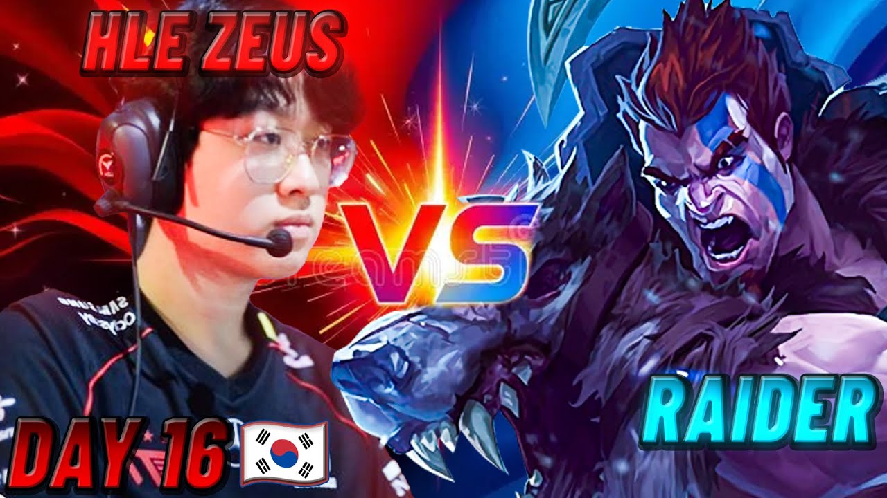 HLE ZEUS VS RAIDER | RAIDER KOREA BOOTCAMP DAY 16 - YouTube