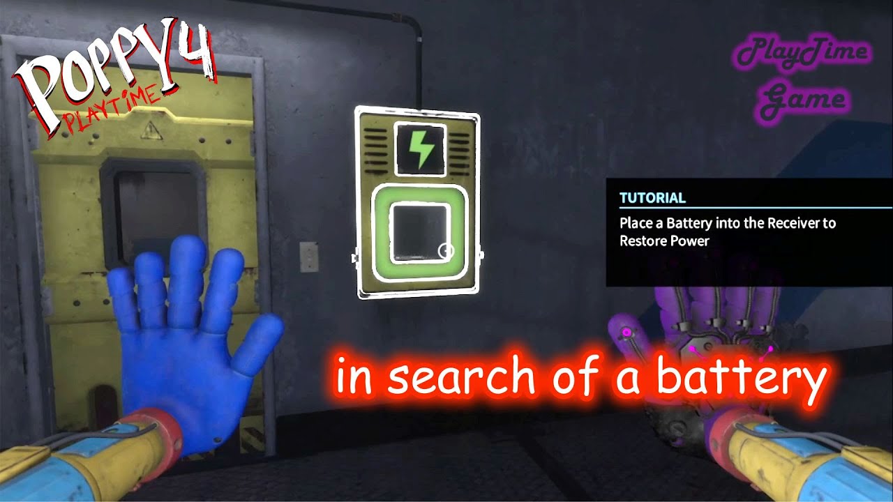 Where is the battery? / Poppy Playtime: chapter 4 - YouTube