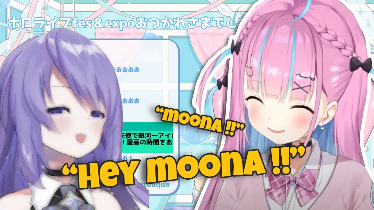 Aqua Talked With Moona IRL HoloExpo【Hololive EN Sub】 - YouTube