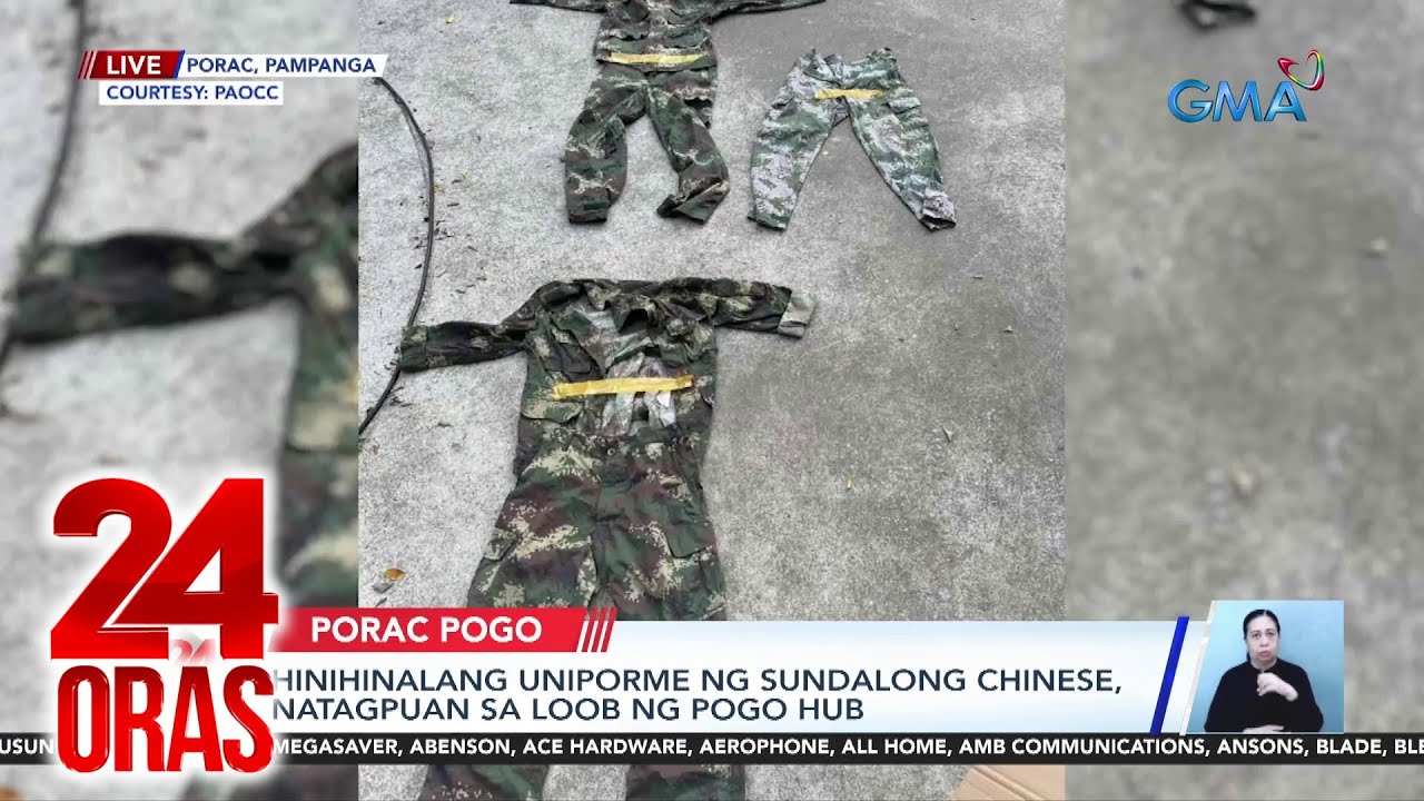 Hinihinalang uniporme ng sundalong Chinese, natagpuan sa loob ng POGO ...