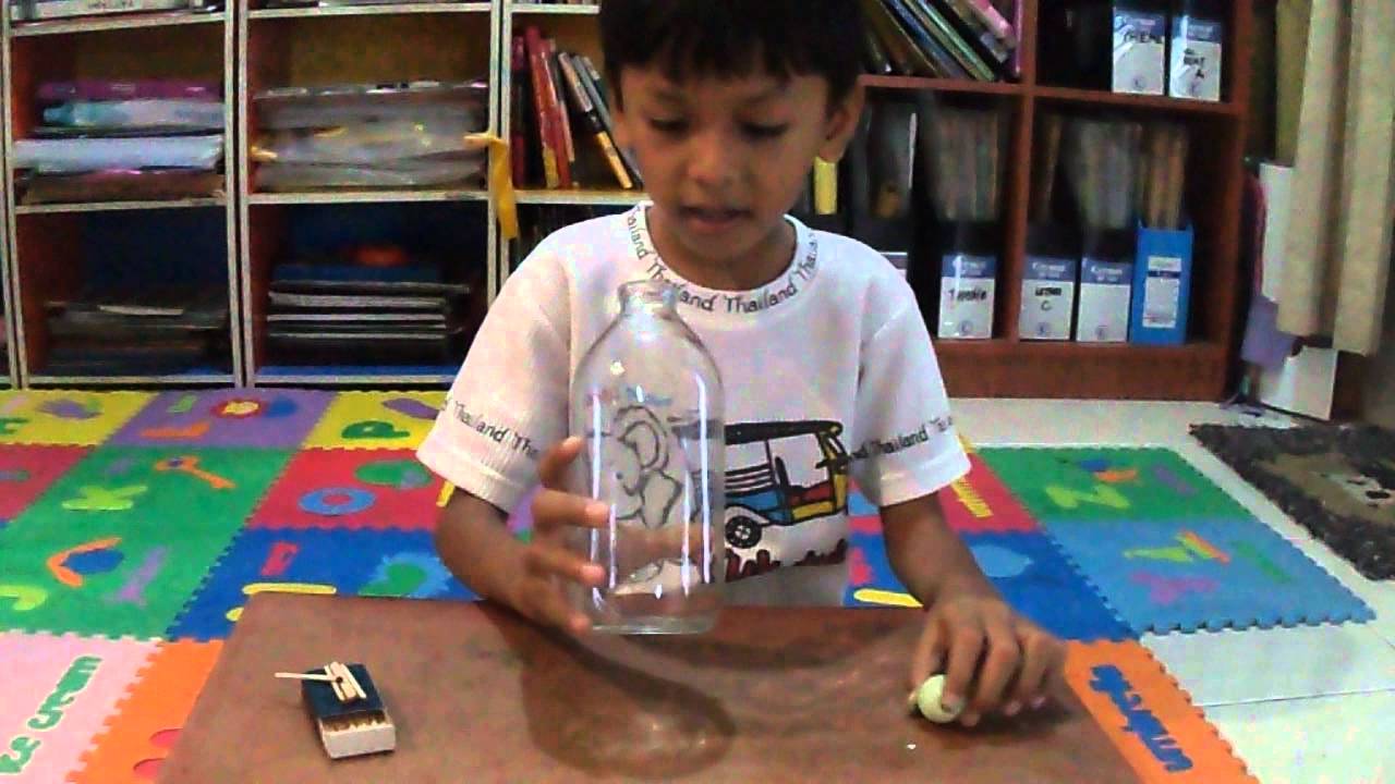 Percobaan Memasukkan Telur dalam Botol - YouTube