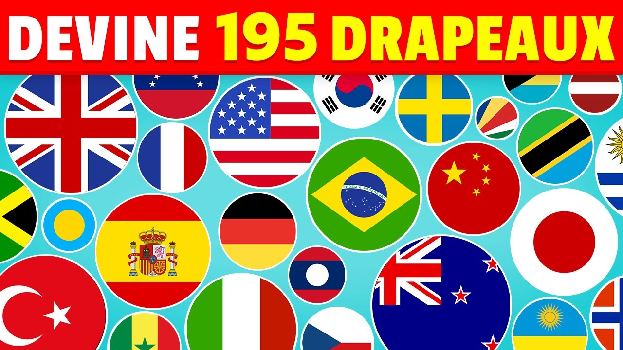 Devine TOUS les DRAPEAUX du Monde 🚩🌍 Quiz 195 Drapeaux - YouTube