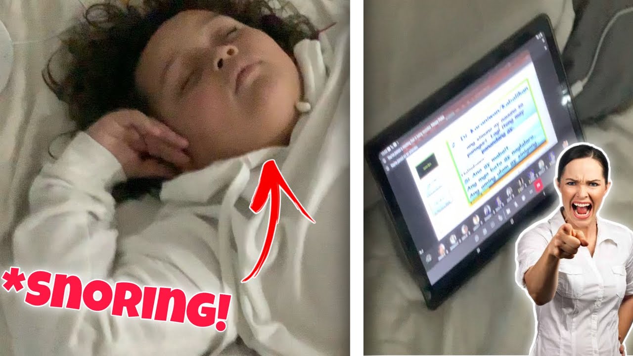 Kid sleeps during class || HE GOT IN TROUBLE! || HE WAS SNORING ...