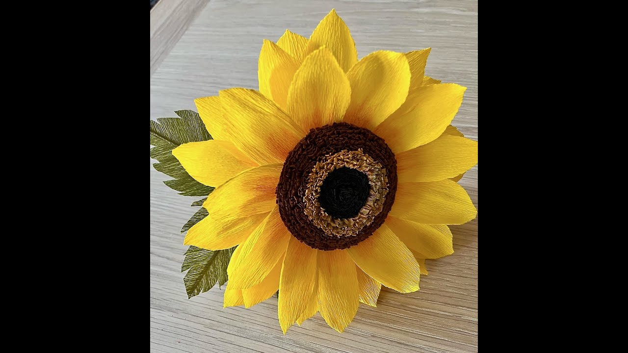 Crepe Paper Sunflower Tutorial SD 480p - YouTube
