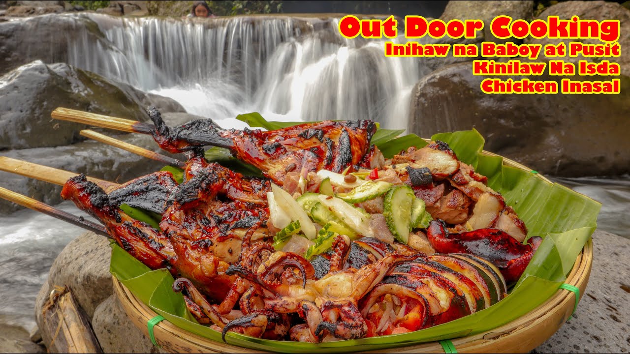 Outdoor Cooking - Inihaw Na Baboy at Pusit/ Chicken Inasal/ Fish ...