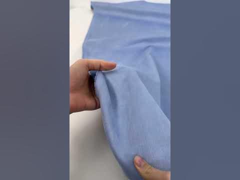 Голубая замша! Ткань экозамша на трикотаже! Плательная ткань. # ...
