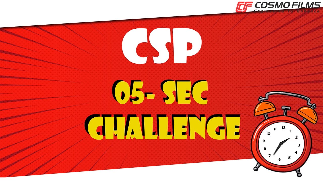 Cosmo Synthetic Paper(CSP) 5 Sec Challenge - YouTube