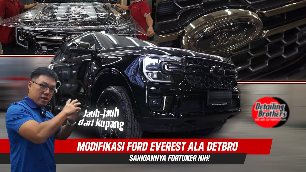 SAINGANNYA FORTUNER! | MODIFIKASI FORD EVEREST FULL BLACK EDITION + PPF ...