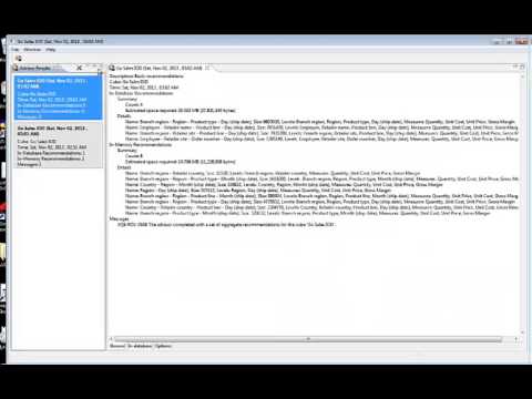 IBM Dynamic Cubes Aggregate Advisor - YouTube