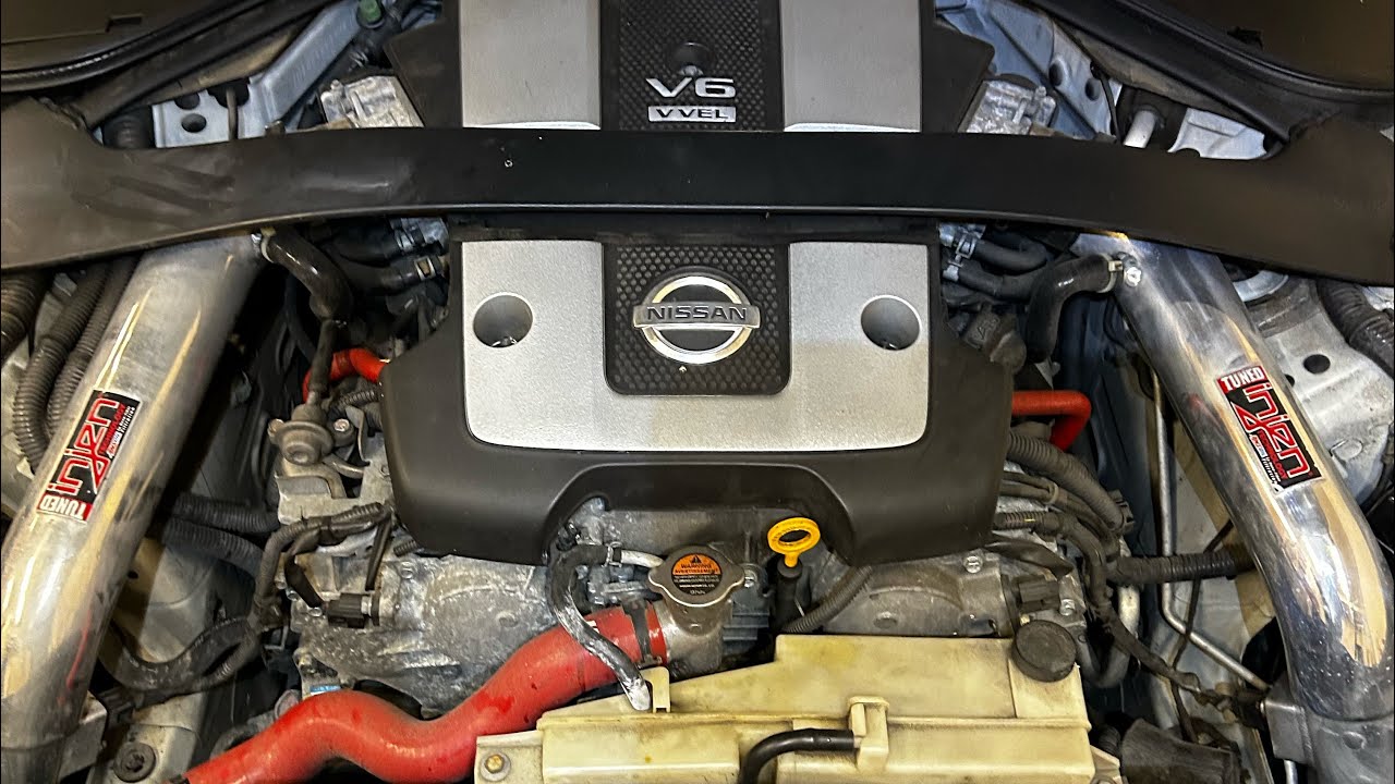 2009 Nissan 370Z 3.7L V6 Cold Air Intake Filter removal and install w ...