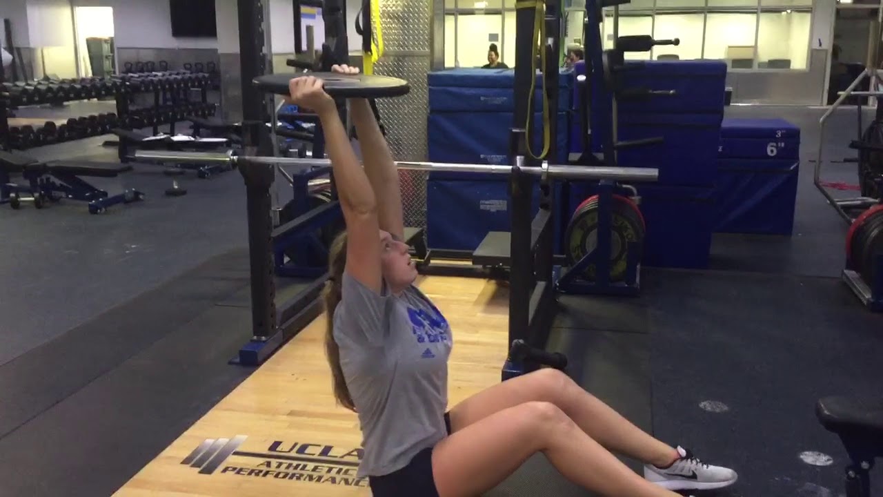 Plate Overhead Sit-Up - YouTube