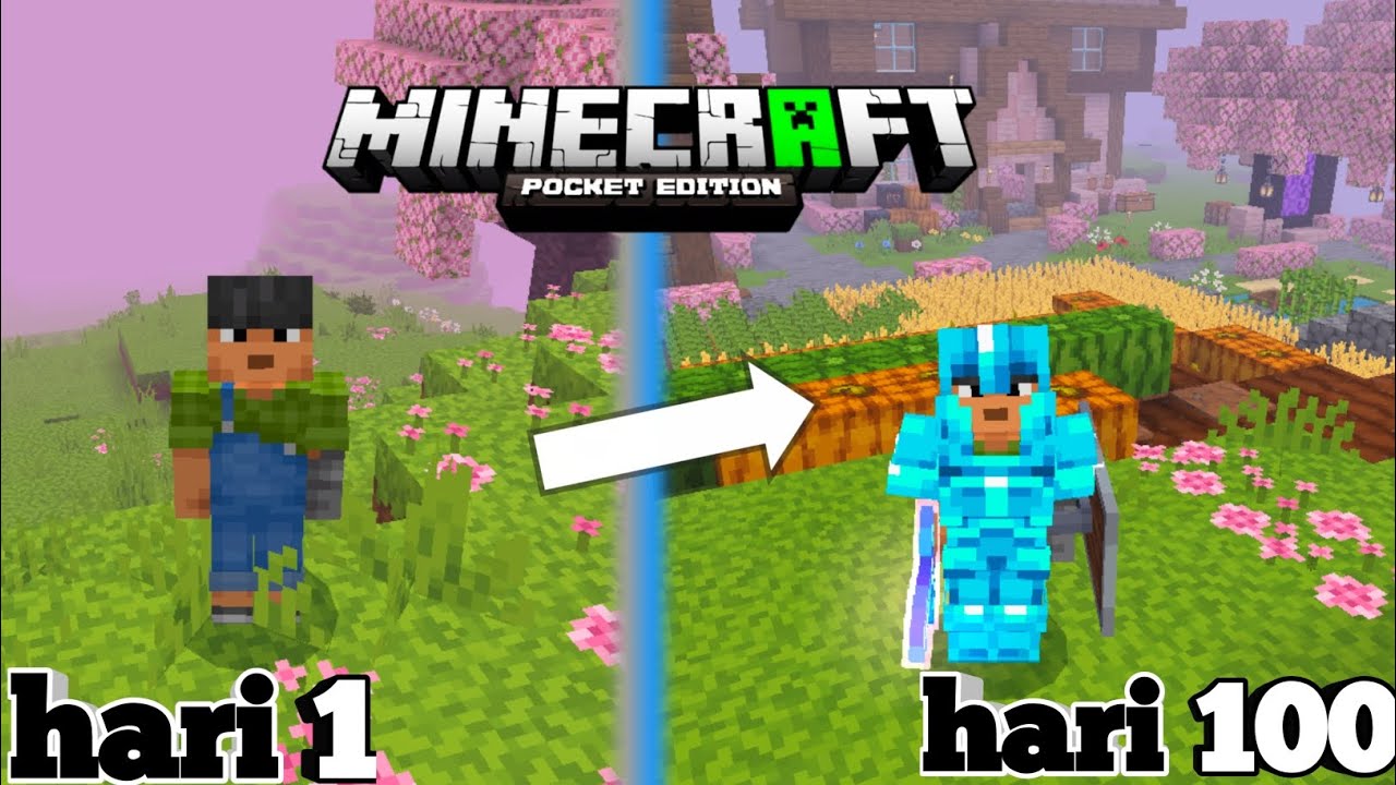 100 hari minecraft pocket edition - YouTube