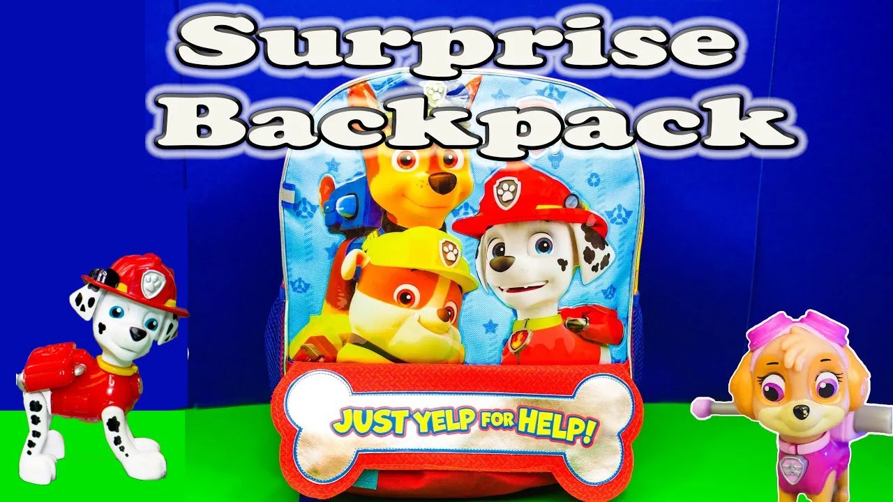 Assistant Looks Inside the Paw Patrol Surprise Backpack - YouTube