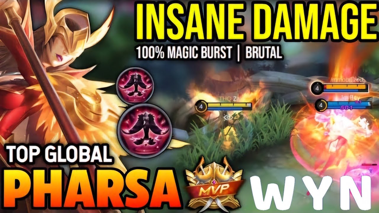 Pharsa MVP One Shot Combo Build Gameplay | Top Global Pharsa Build ...