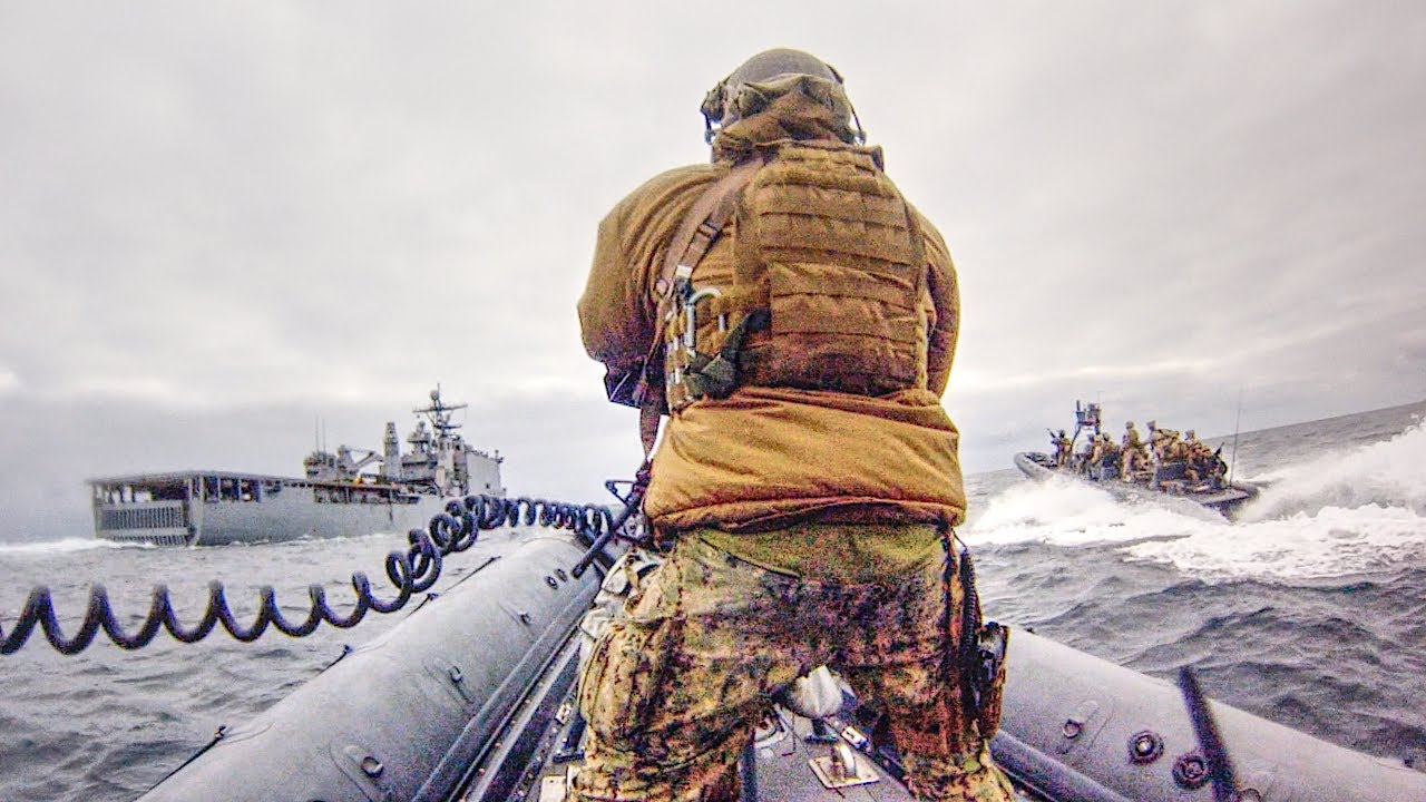 Navy Boat Gunner Camera with Recon Marines - YouTube
