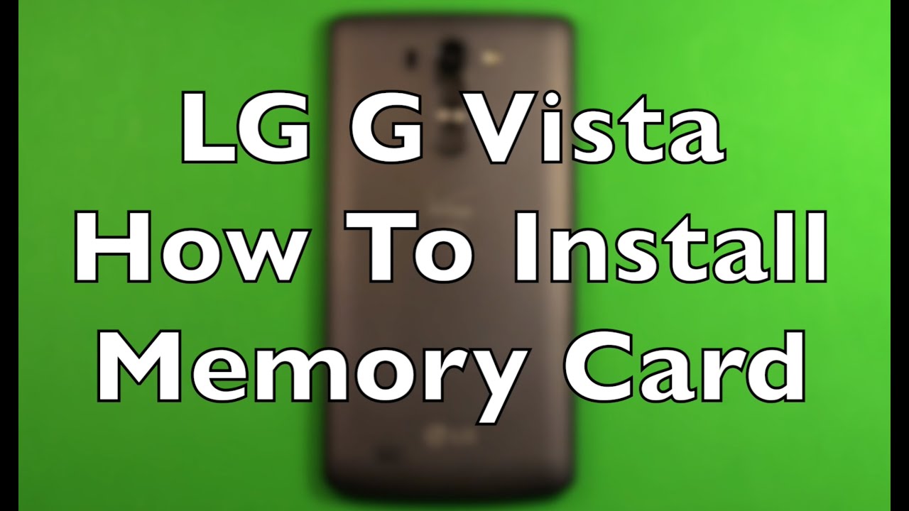 LG G Vista How To Install Micro SD Memory Card - YouTube
