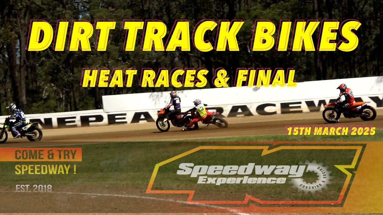 Speedway Dirt Track Bikes Heats & Final Nepean Raceway - YouTube