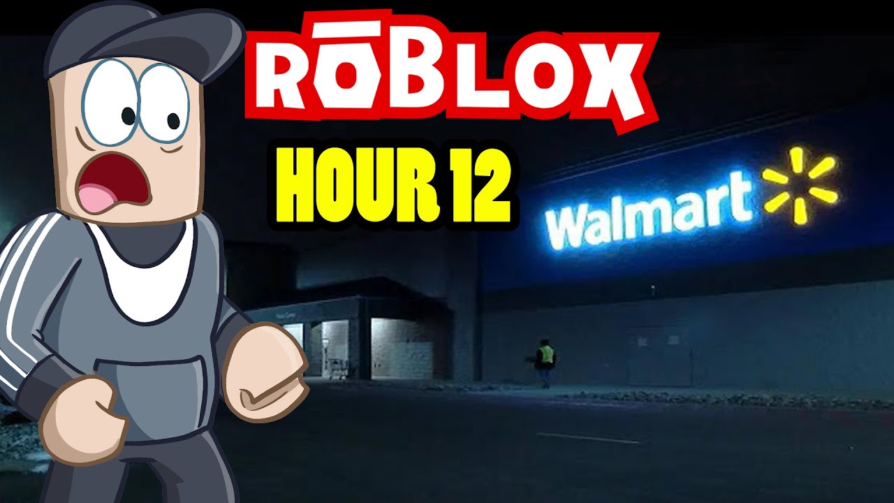 We Stayed 24 Hours OVERNIGHT at WALMART in Roblox?! (They Caught Us ...
