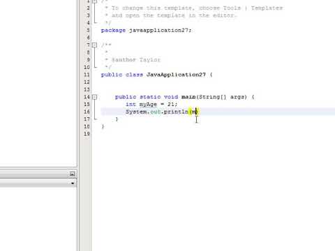How to declare a Variable with Java (Using Netbeans IDE) - YouTube