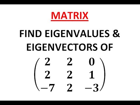 Find Eigenvalues & Eigenvectors in 3*3 matrix l Matrix in tamil l ...