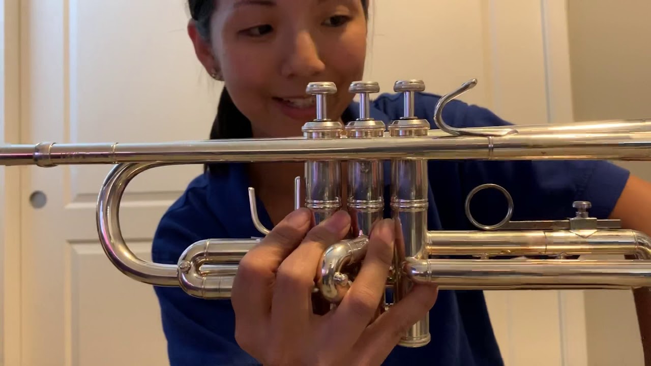 Trumpet assembly and how to hold for beginners - YouTube