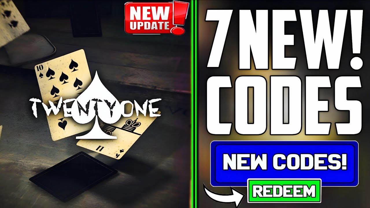 ALL NEW! TWENTY ONE ROBLOX CODES 2025 - TWENTY ONE CODES 2025 [ROBLOX] - YouTube