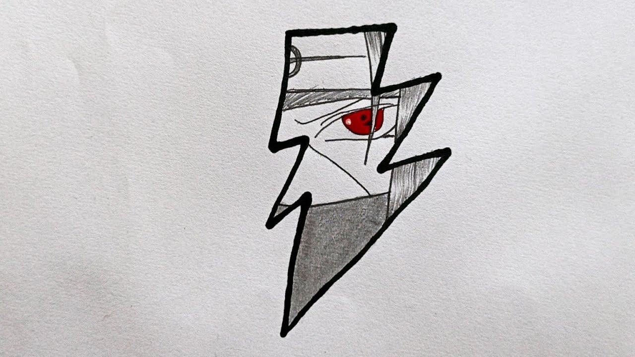 Epic Itachi Drawing Inside a Lightning Bolt チ1Naruto Fan Art - YouTube