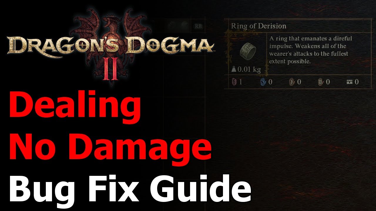 Dragon's Dogma 2 No Damage Bug Fix Guide - Not Dealing Damage to Enemies - YouTube