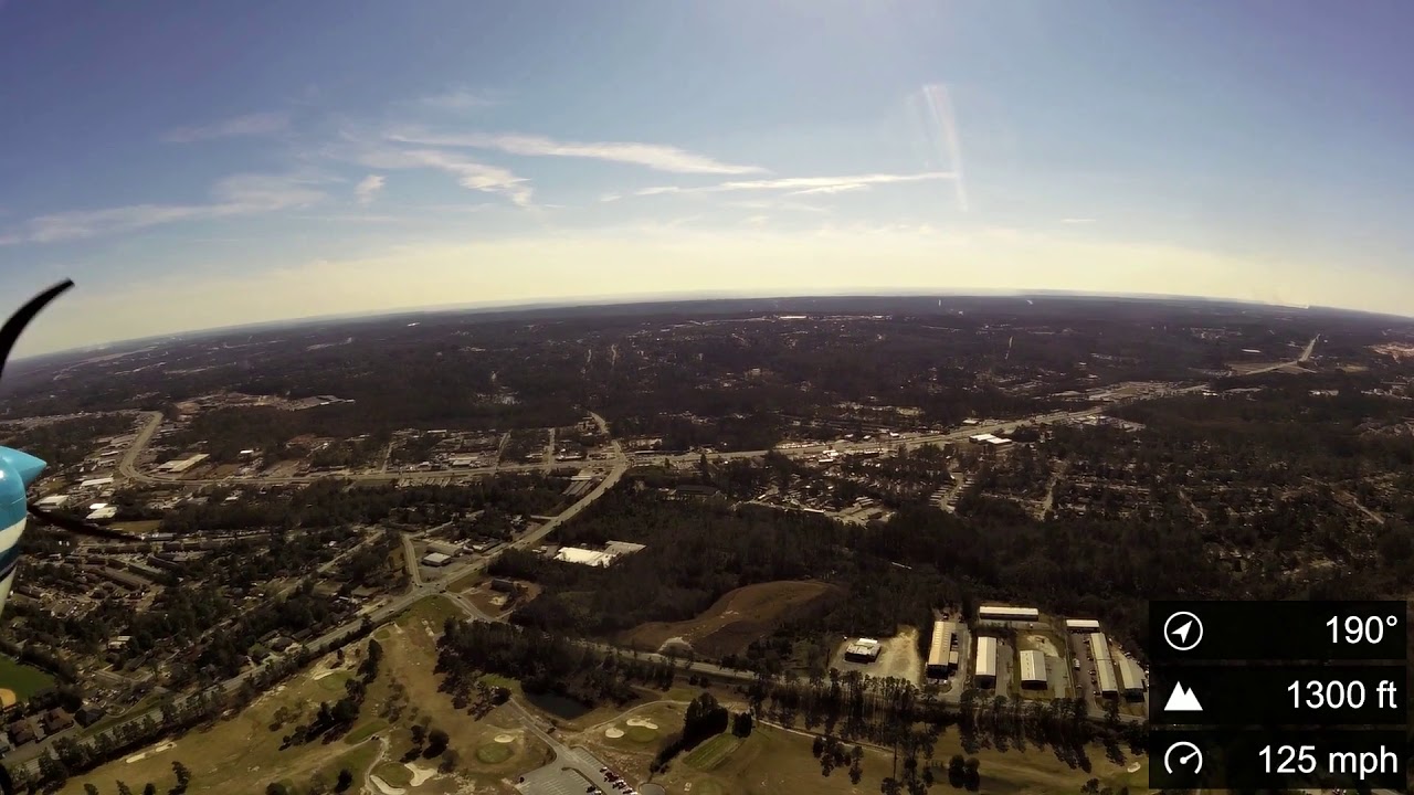 Cessna Skylane landing at KDNL Faniel Field Airport Augusta Georgia ...
