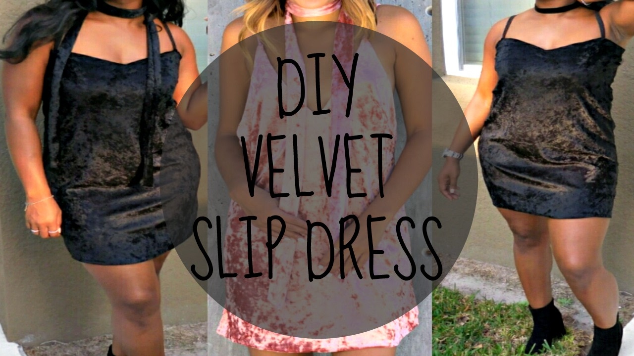 DIY VELVET SLIP DRESS TUTORIAL! | HOW TO - YouTube