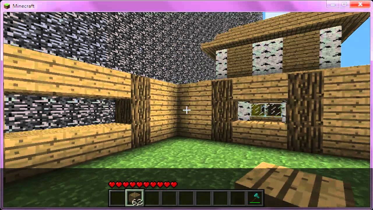 Minecraft - Log House Tutorial | Part One - YouTube