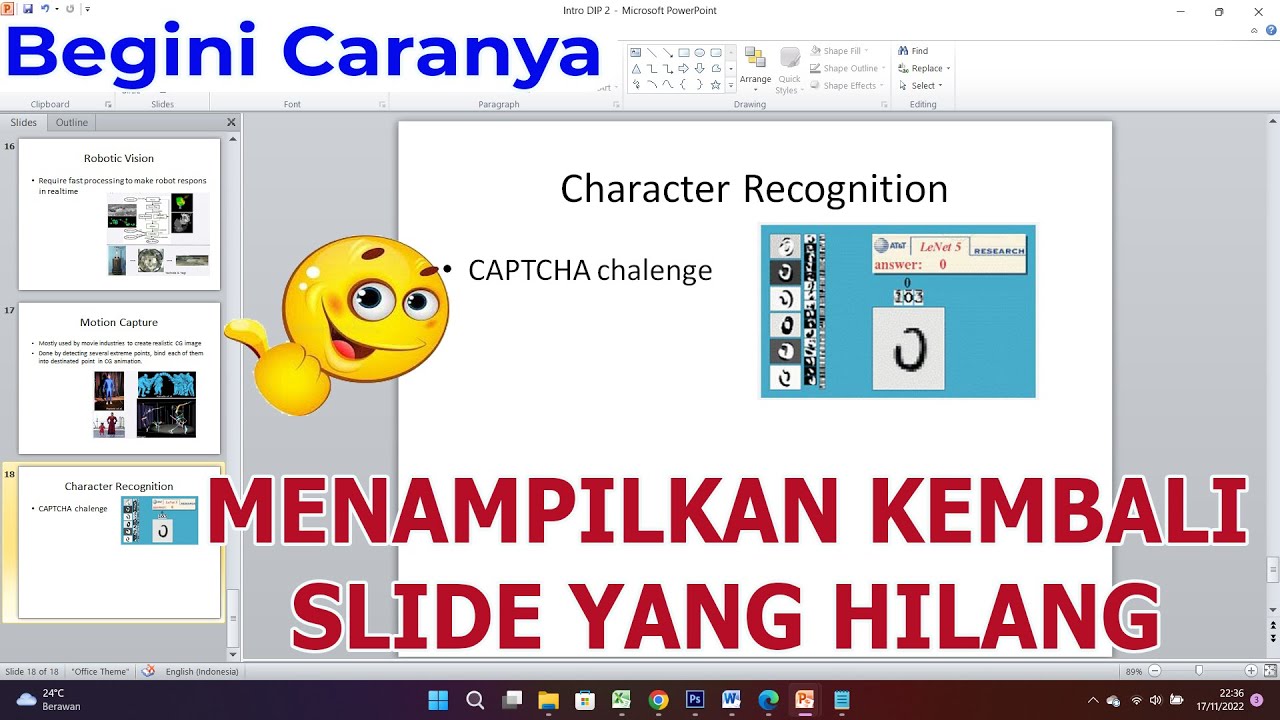 cara menampilkan slide di samping ppt - YouTube