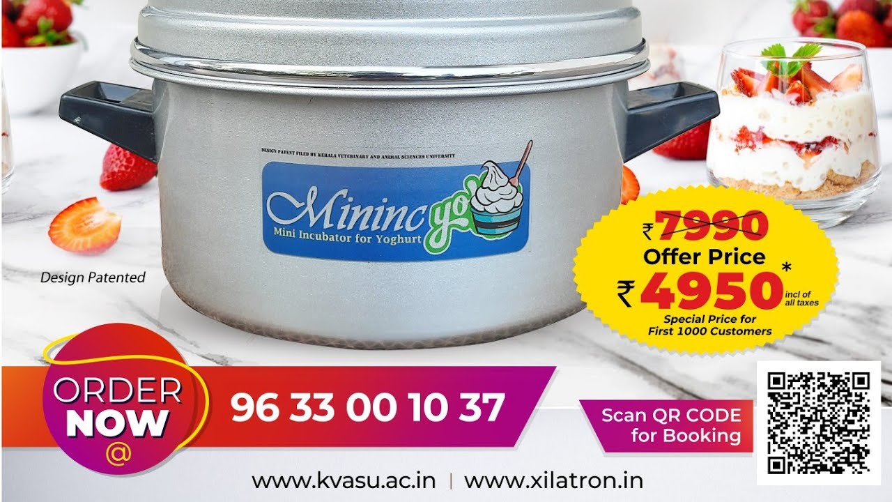 KVASU MININCYO THE YOGHURT MACHINE BY XILATRON | Kerala Veterinary And ...