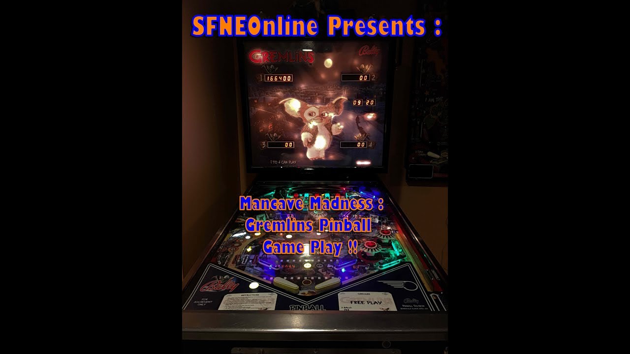 Mancave Madness - Gremlins Pinball Game Play - YouTube